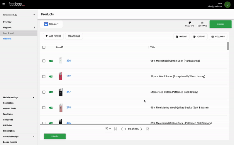 Manually Adding Product Types to Your Feed